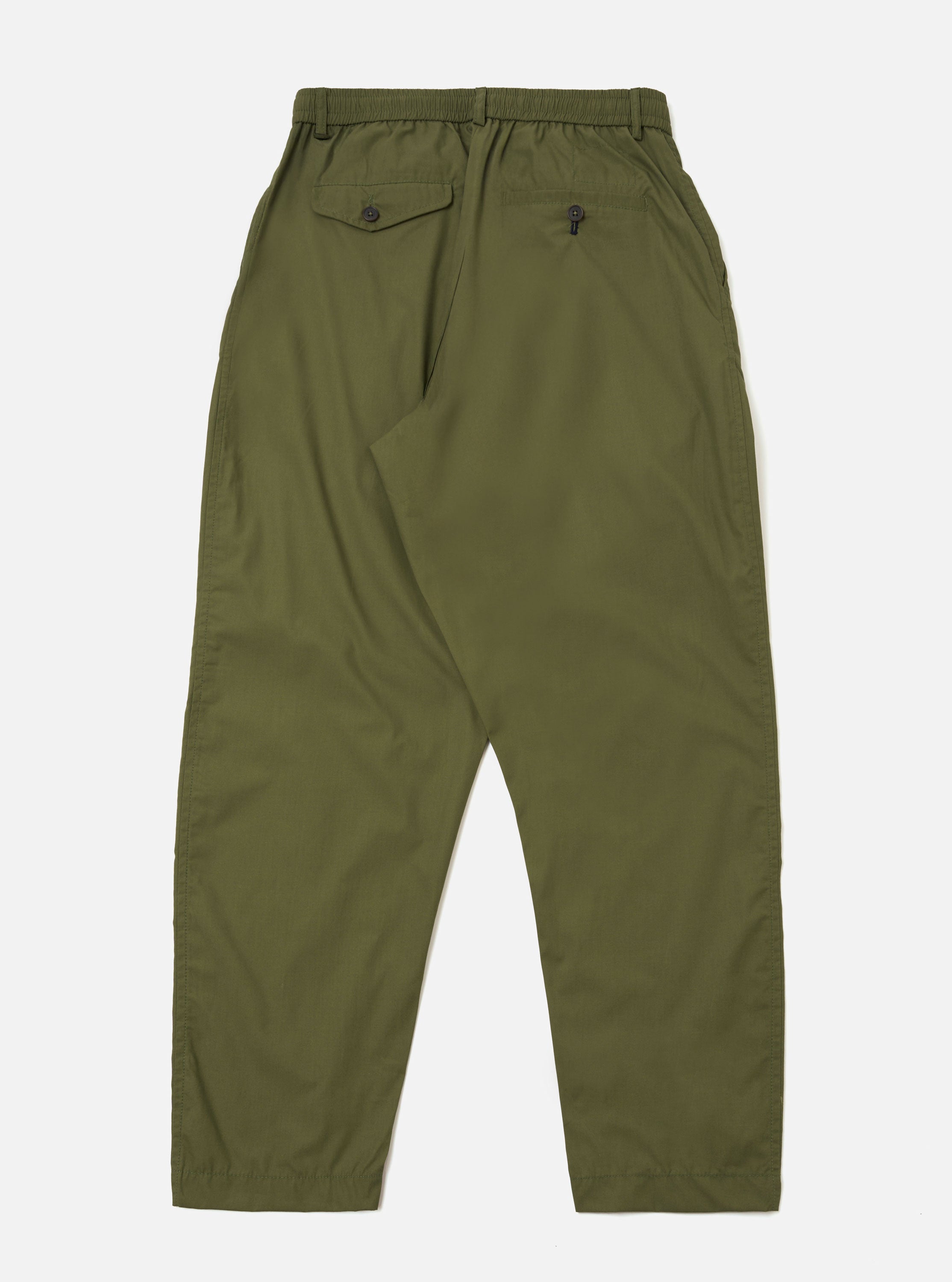 Universal Works Olive Recycled Polytech Pleated Track Pant | King's Cross