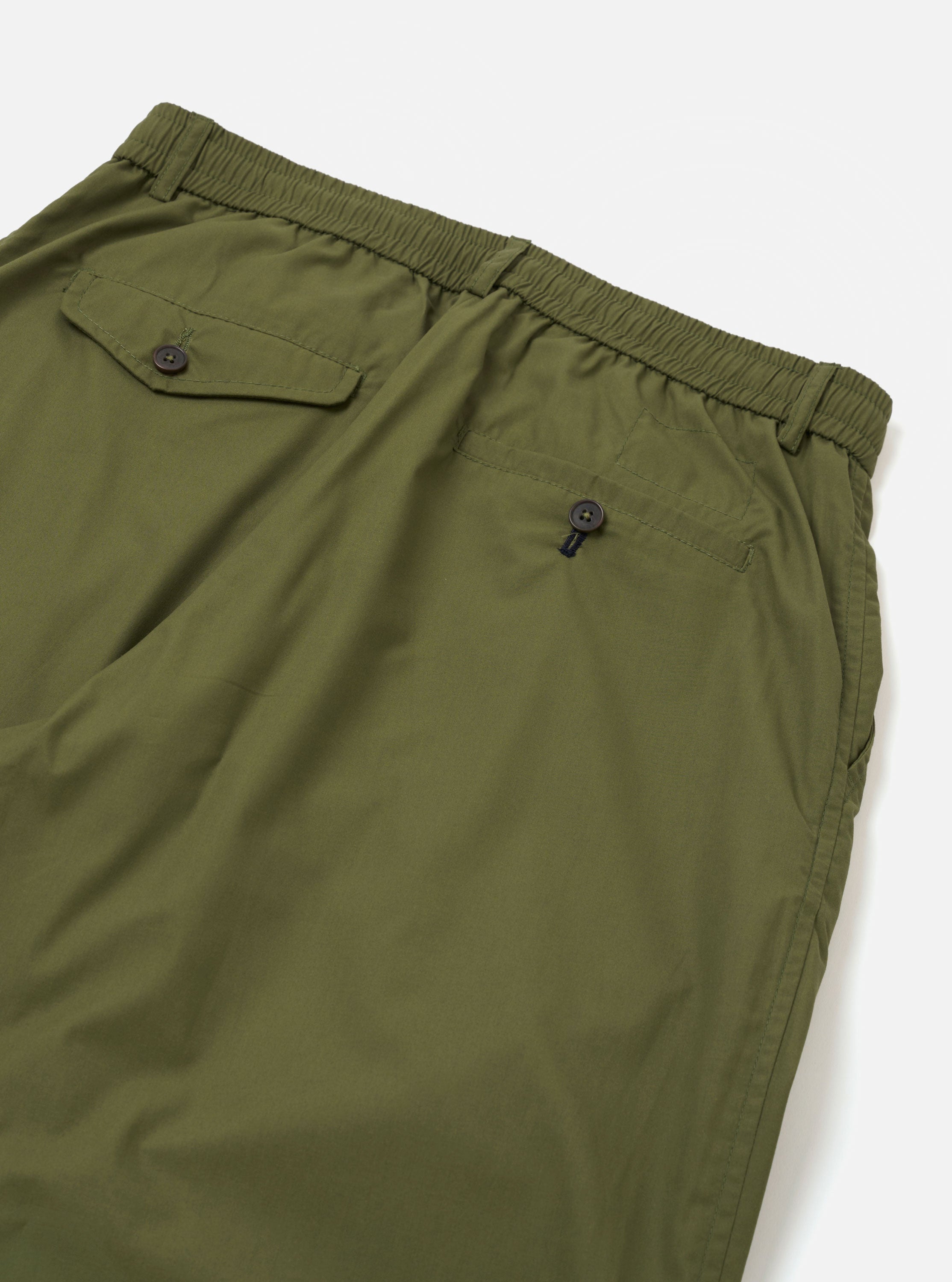 Universal Works Olive Recycled Polytech Pleated Track Pant | King's Cross
