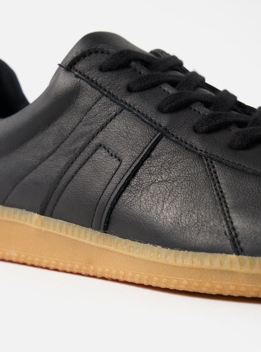 Novesta for Universal Works Black Leather German Army Trainer