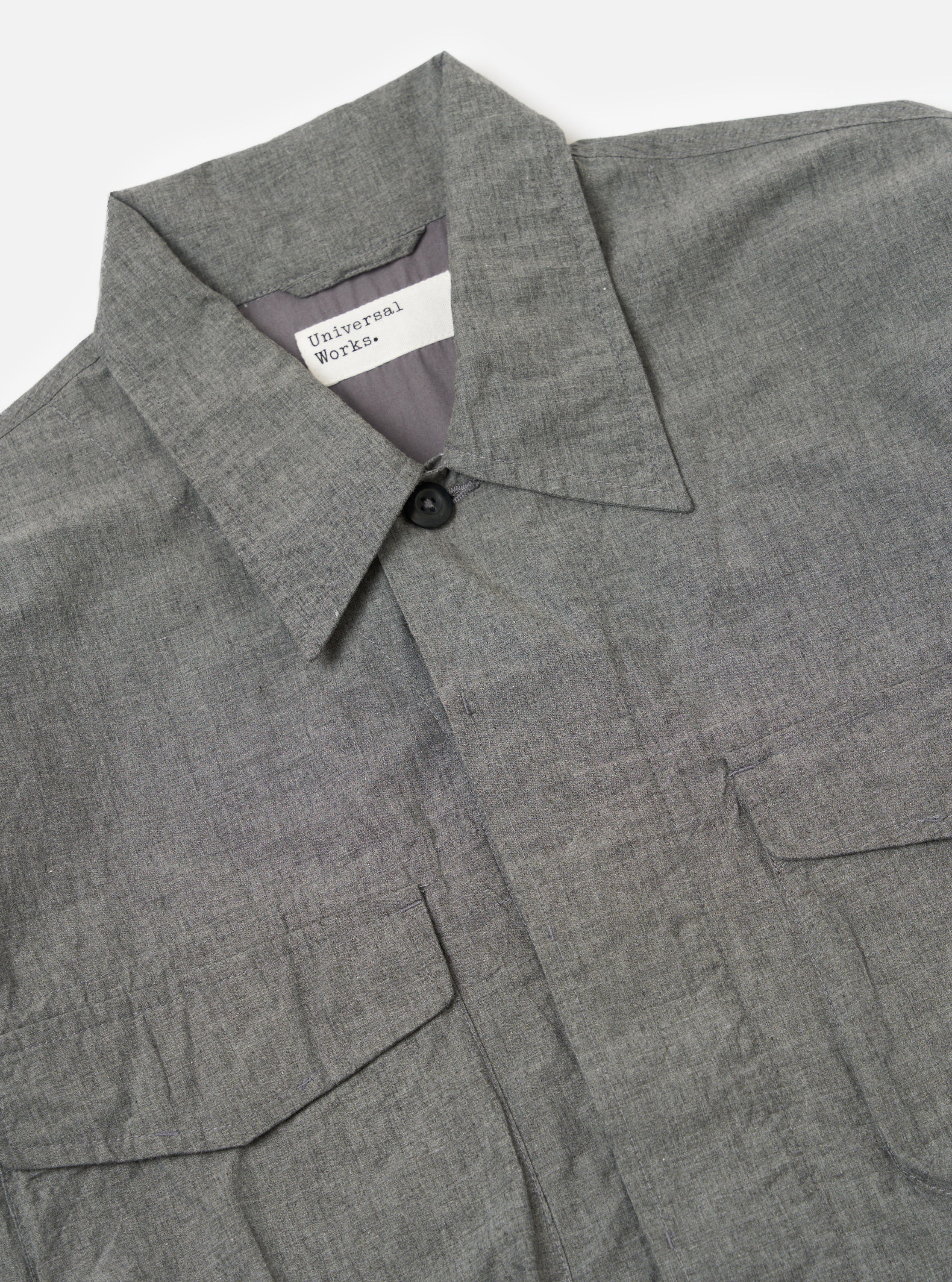 Universal Works Charcoal Organic Chambray Parachute Field Jacket | King ...