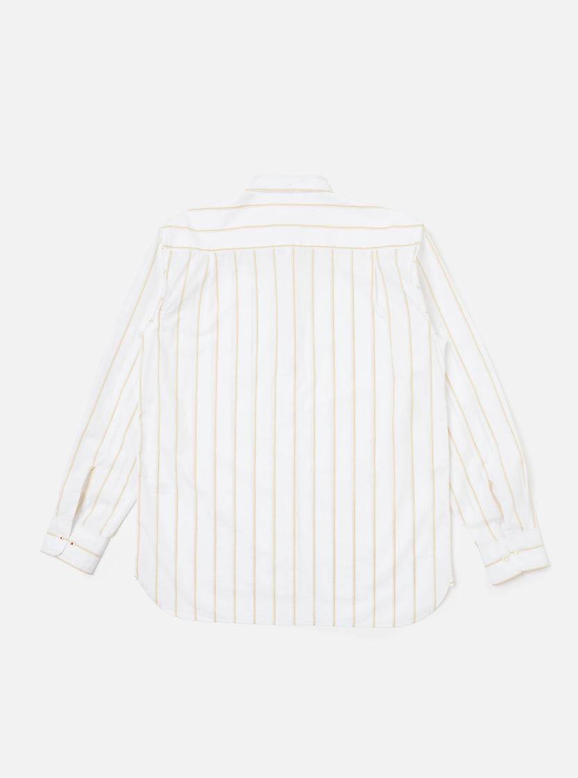 Men's White Office Stripe Square Pocket Shirt – Universal Works